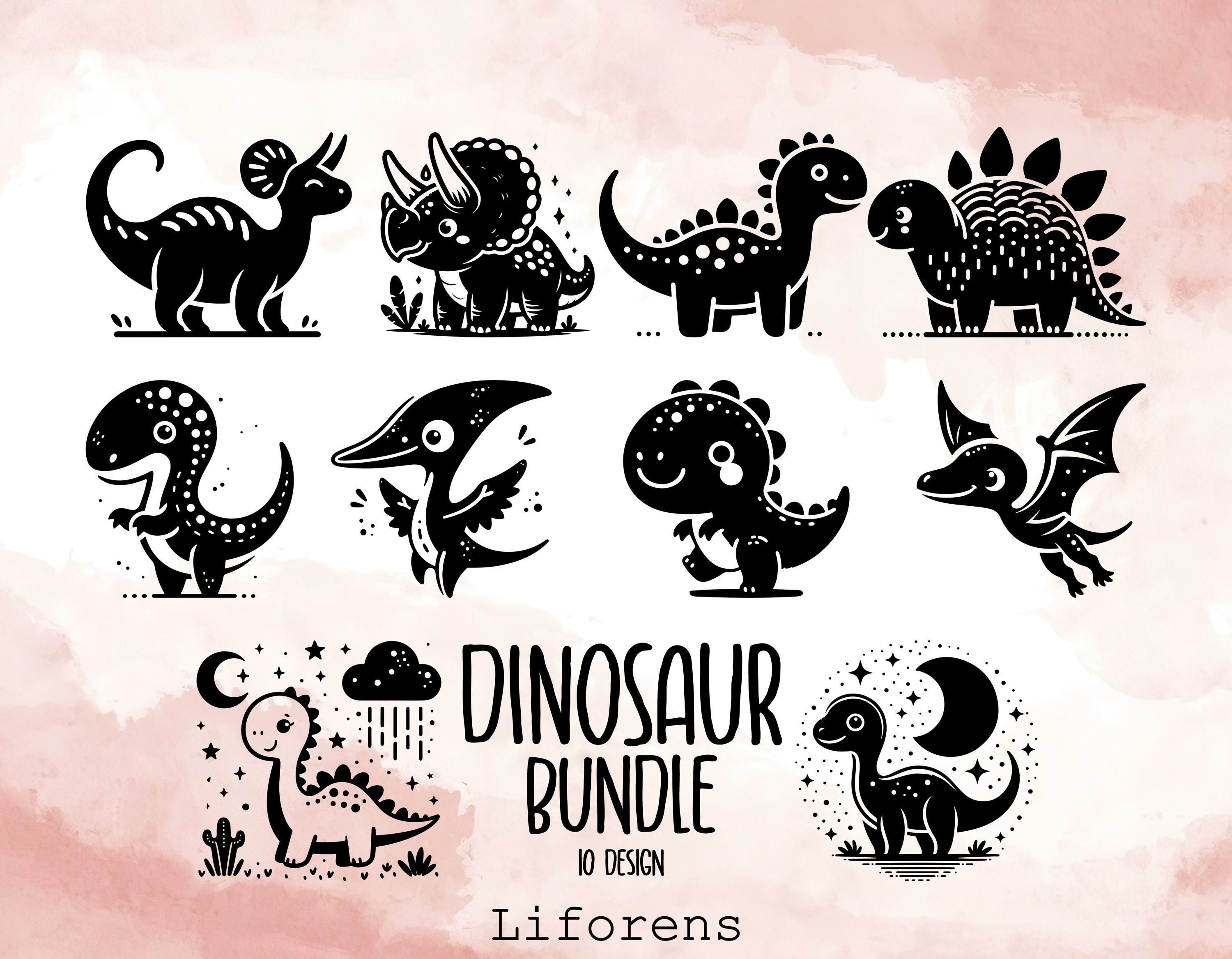 Dinosaur Svg Png Bundle, Dinosaur Silhouette Svg, Kids Dinosaur Svg ...