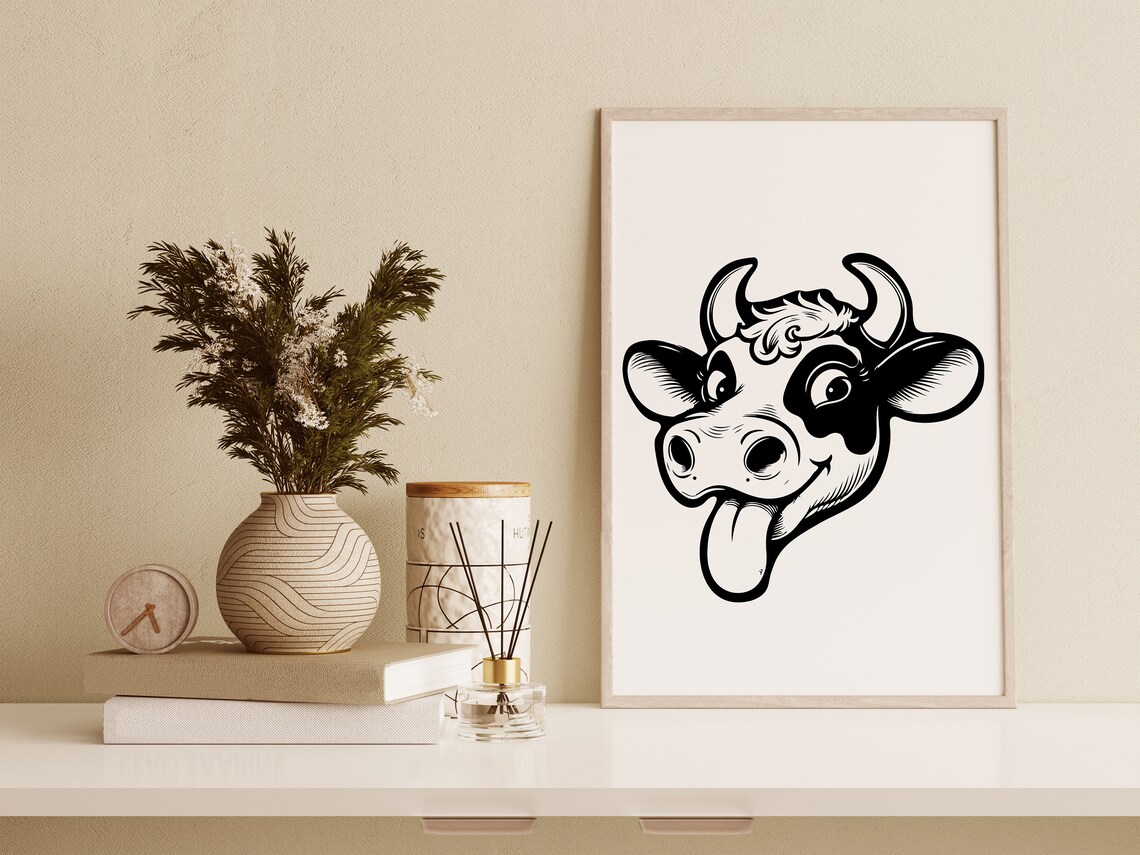 Vache Svg Png, Svg Animal, tête de vache, Svg visage de vache, vache ...