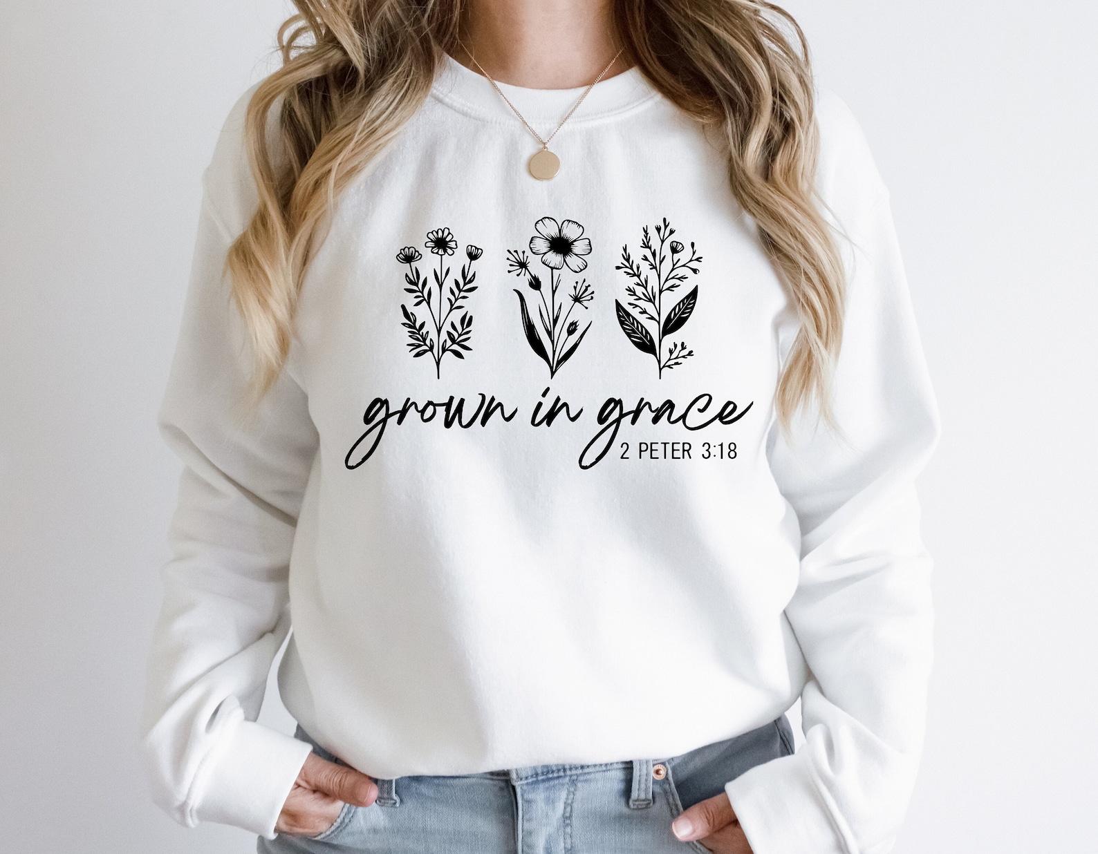 Grown in Grace Svg Png, Christian Svg, Flower Svg, Plant Svg, Bible ...