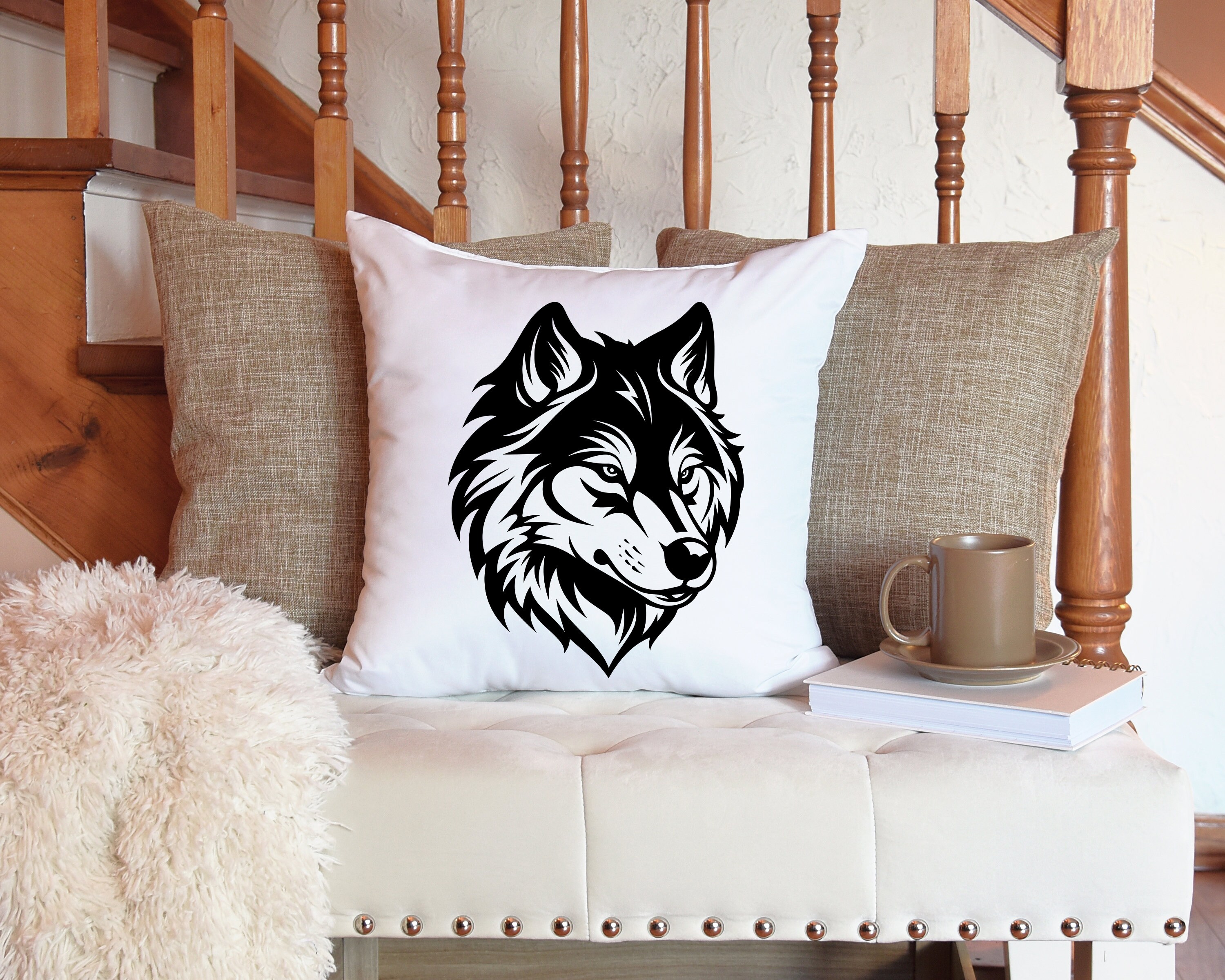 Wolf Svg Png, Wolf Svg, Face Wolf Svg, Wolves Svg, Wolfs, Moon Wolf Svg ...