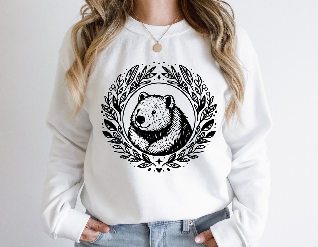 Wombat Svg Png, Animal Svg, Animal Png, Wombat Flowers Svg, Wombat ...