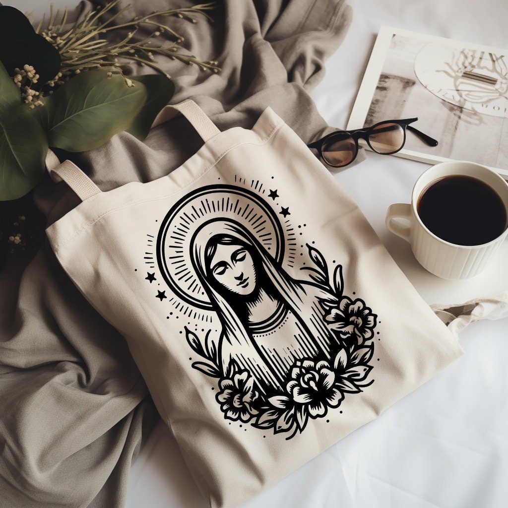 Virgin Mary Svg Png, Christian Svg, Religion Svg, Mother of Jesus Svg ...