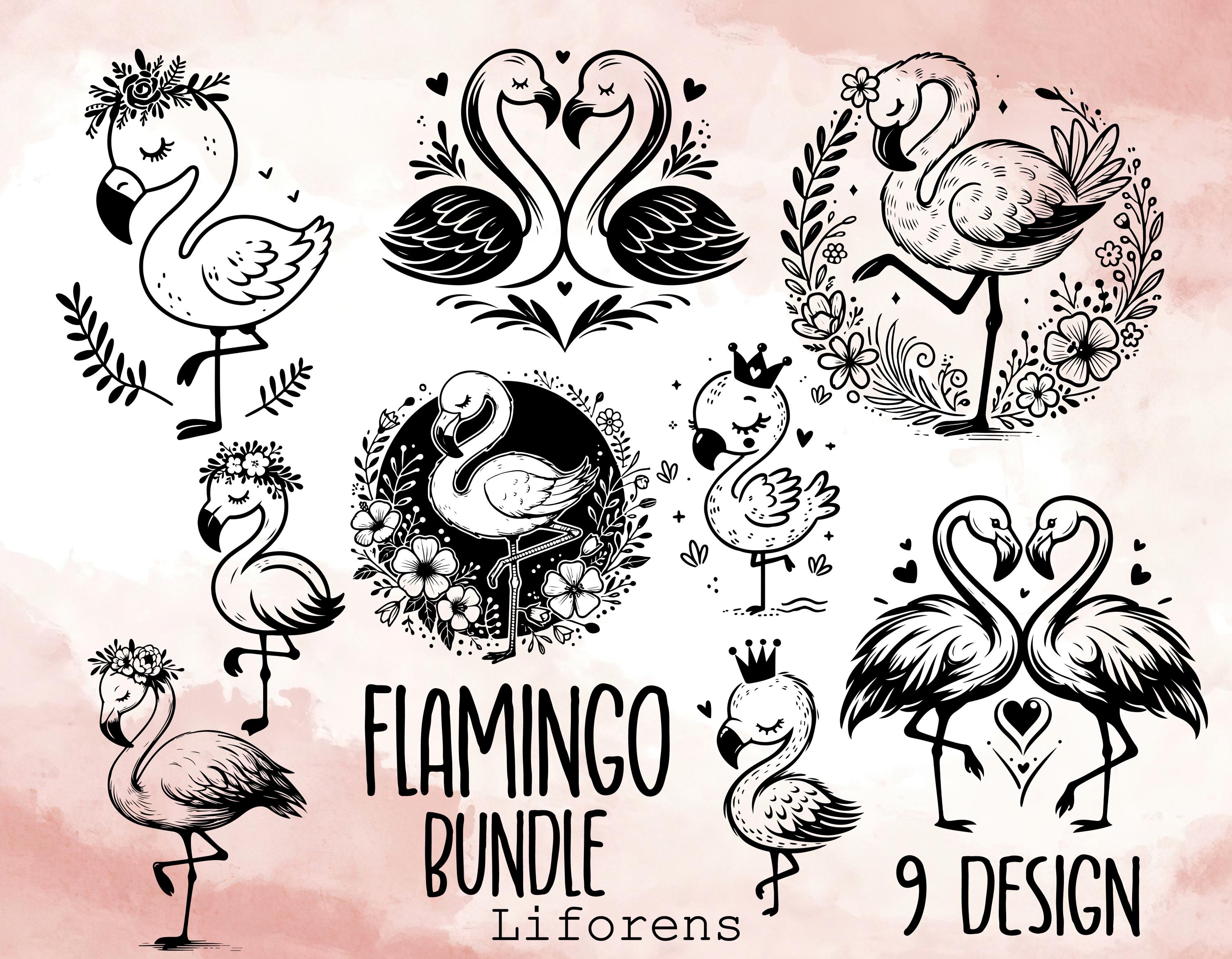 Flamingo Bundle Svg Png, Flamingo Svg, Cute Flamingo Svg, Summer Vibes ...