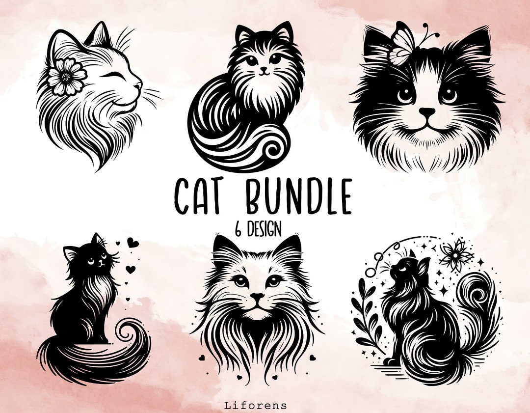 Cat Bundle Svg Png, Cat Head Svg, Pet Animals Svg, Animal Png, Pet ...
