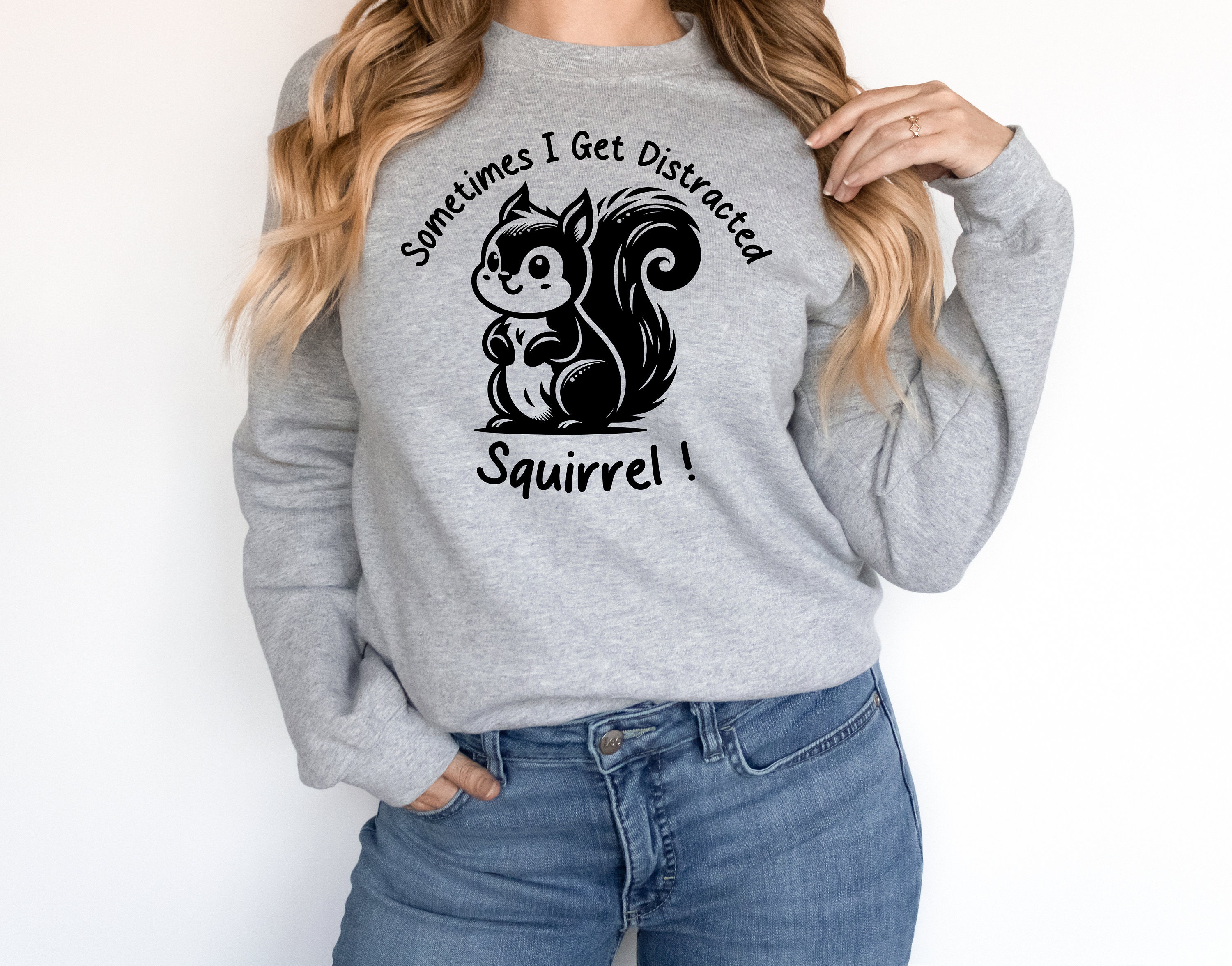 Squirrel Svg Png, Sometimes I Get Distracted, Funny Squirrel Svg ...