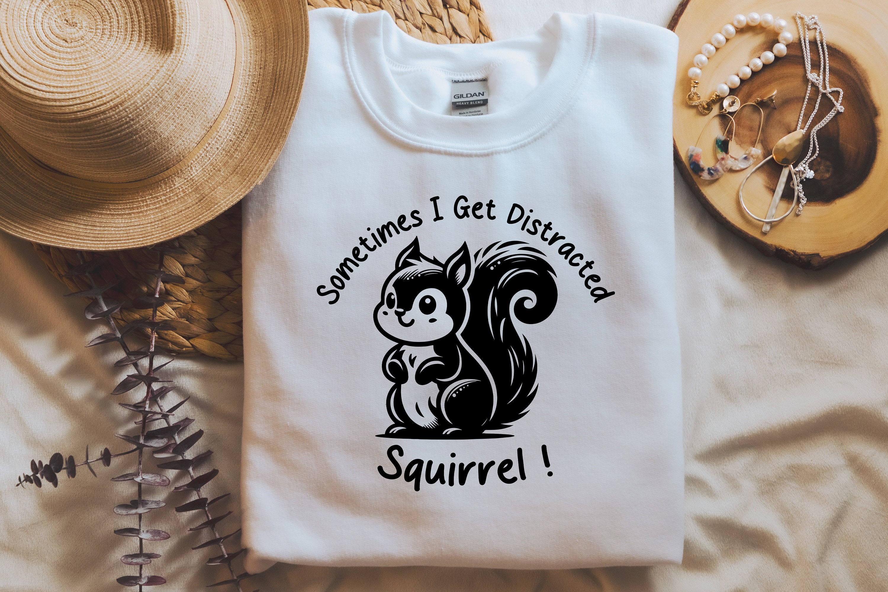 Squirrel Svg Png, Sometimes I Get Distracted, Funny Squirrel Svg ...