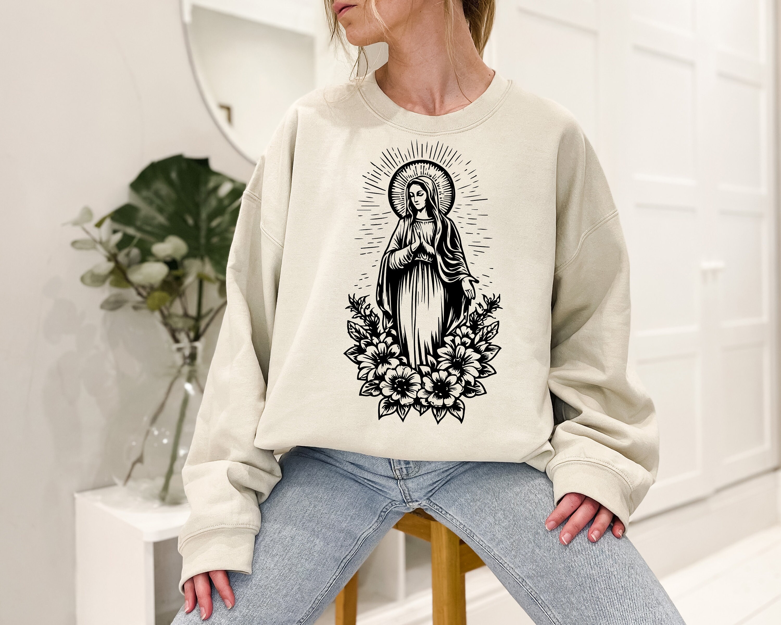 Virgin Mary Svg Png, Christian Svg, Religion Svg, Mother of Jesus Svg ...