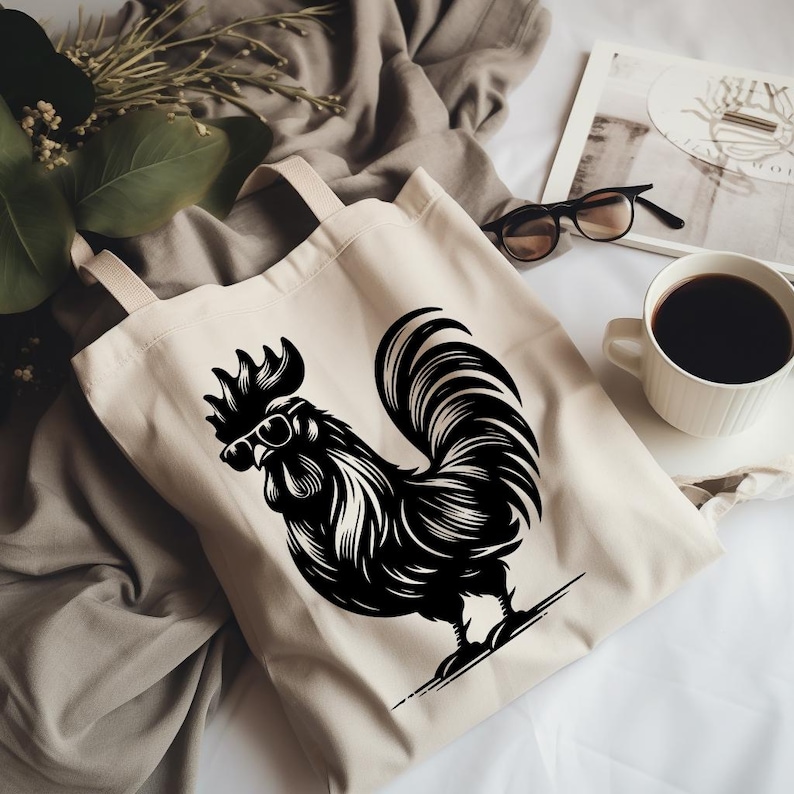Gallo Svg Png, Amante de los animales Svg, Silueta de gallo, Gafas de ...