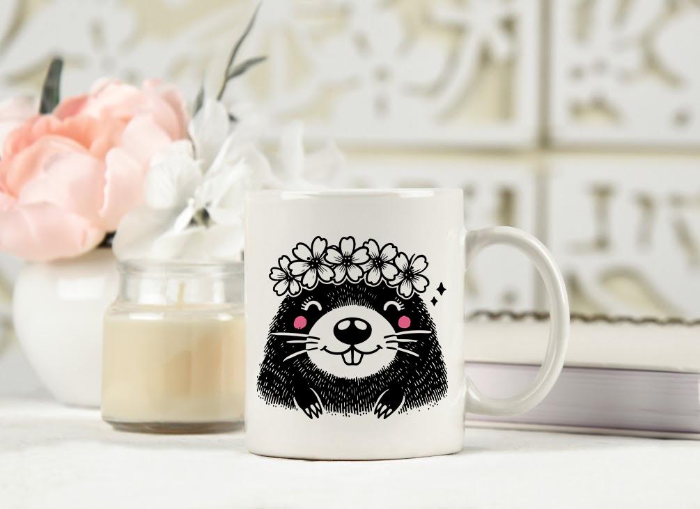 Mole Svg Png, Mole With Flowers, Animal Svg, Cute Mole, Peeking Mole ...