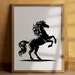 Horse Svg Png, Stallion Svg, Horse Silhouette Svg, Rearing Horse Svg ...