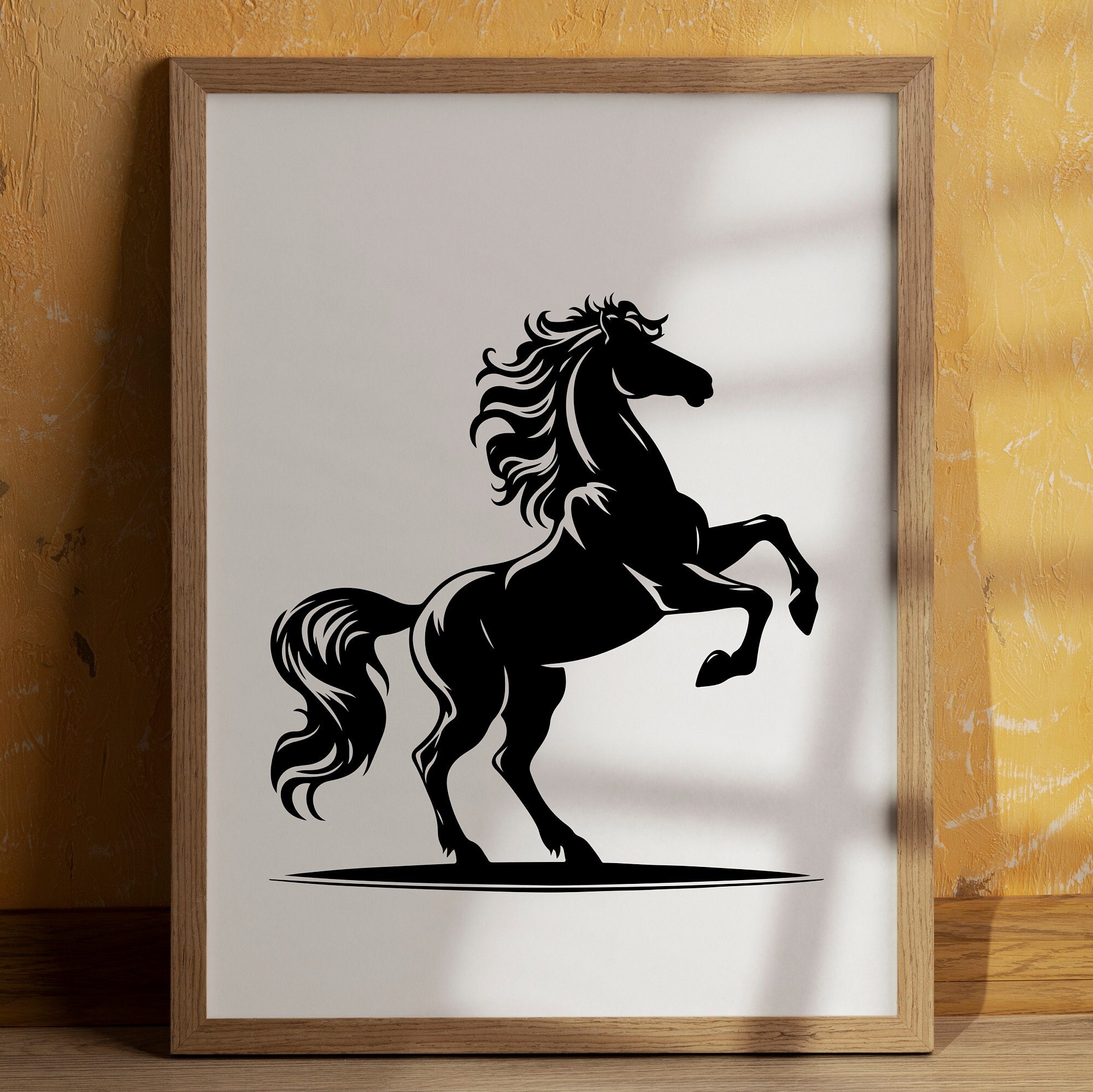 Horse Svg Png, Stallion Svg, Horse Silhouette Svg, Rearing Horse Svg ...
