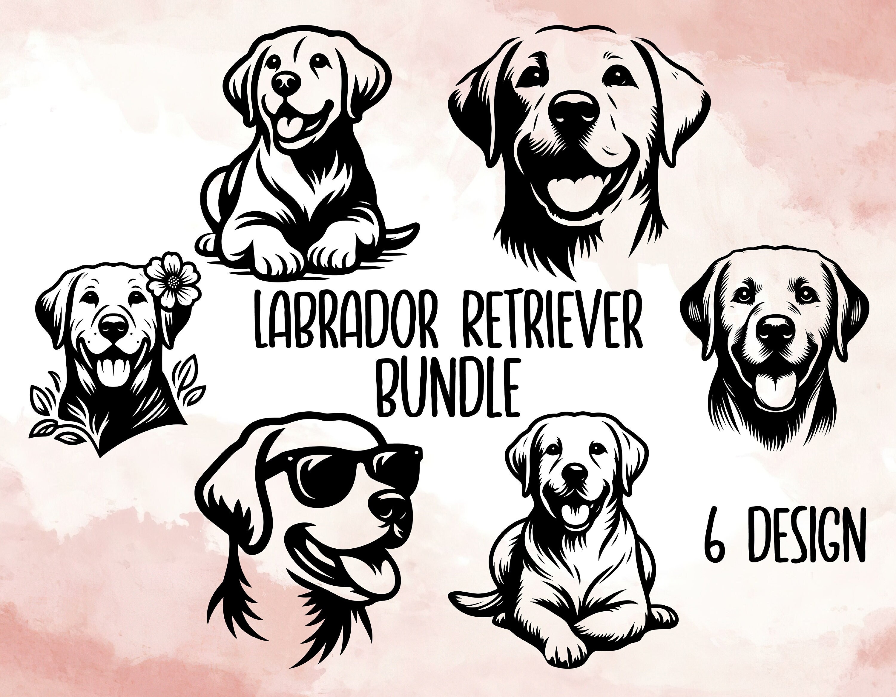 Labrador Retriever Bundle Svg Png, Dog Svg, Dog Png, Dog Lover, Animal ...
