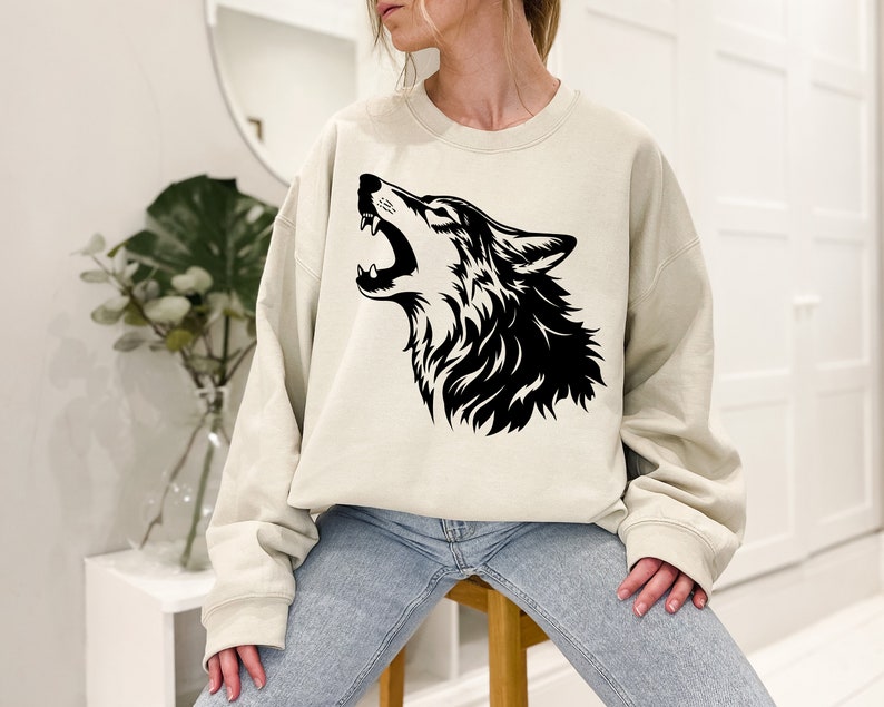 Loup Hurlant Svg Png Loup Svg Loups Svg Loups Lune Loup - Etsy France