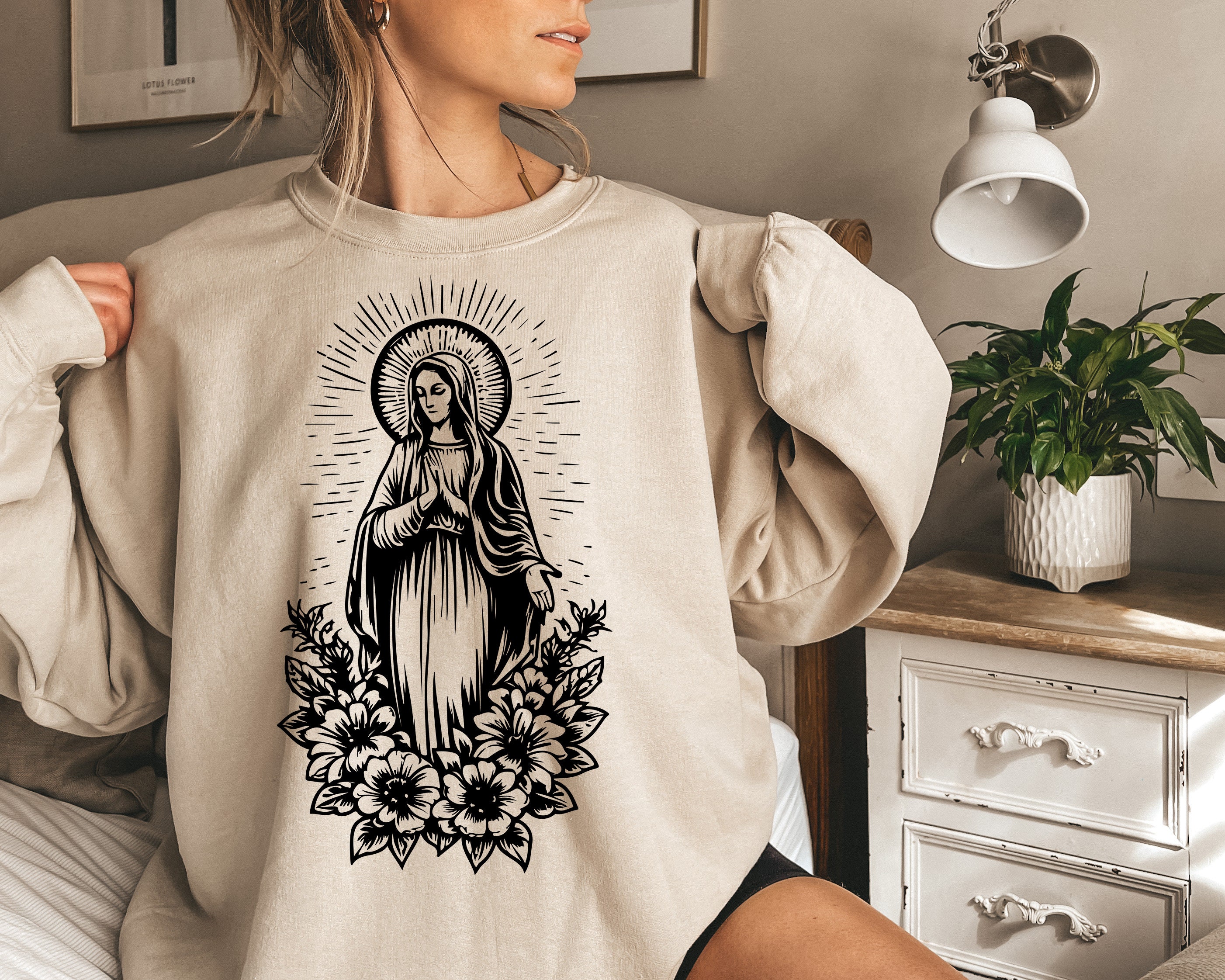 Virgin Mary Svg Png, Christian Svg, Religion Svg, Mother of Jesus Svg ...