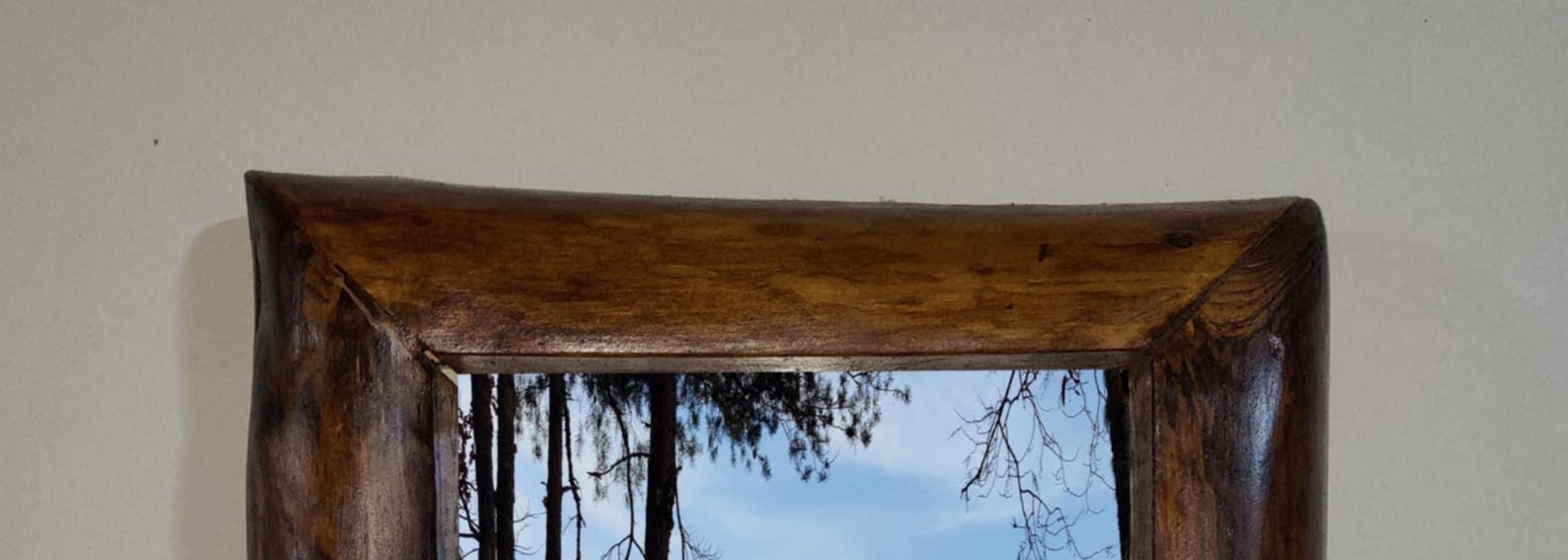 12 X 18 Oak Log Picture Frame. Log Picture Frame. Live Edge Bark ...