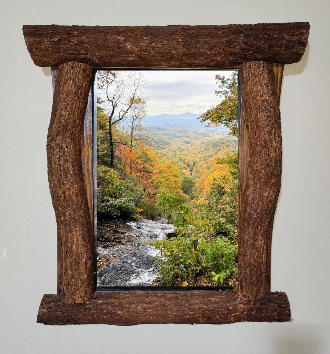 12 X 18 Inches Log Picture Frame. Log Picture Frame. Rustic Picture ...