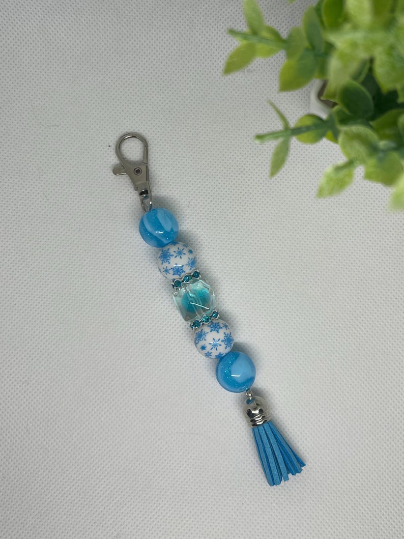 Colorful Handmade Beaded Keychain With Tassel | Cute Purse Charm ...