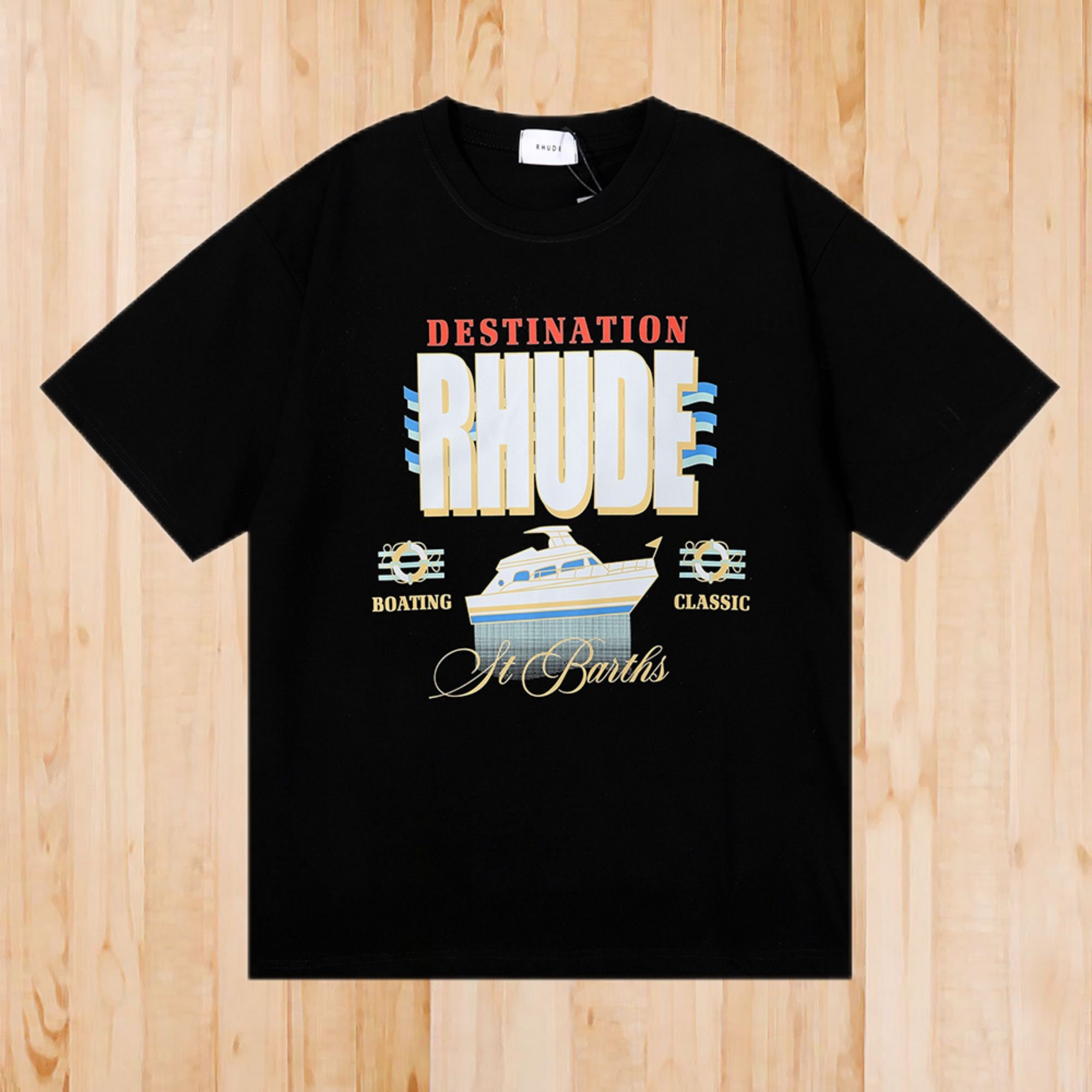 RHUDE T-shirt, Vintage Rhude Shirt, Letter Print RHUDE Short Sleeve ...