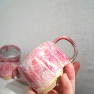 Pink Hue Swirl Handmade Ceramic Mug (wheel Thrown)| Pink Handmade Mug ...