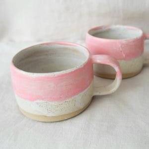 Pink Handmade Mug Handmade Ceramic Mug (wheel Thrown) | Pink Ceramic ...