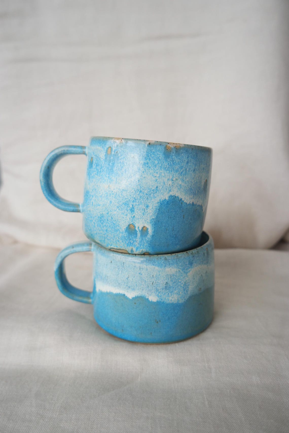 Blue Coffee Mug | Ceramic Mug Blue | Handmade Ceramic Mug | Blue ...