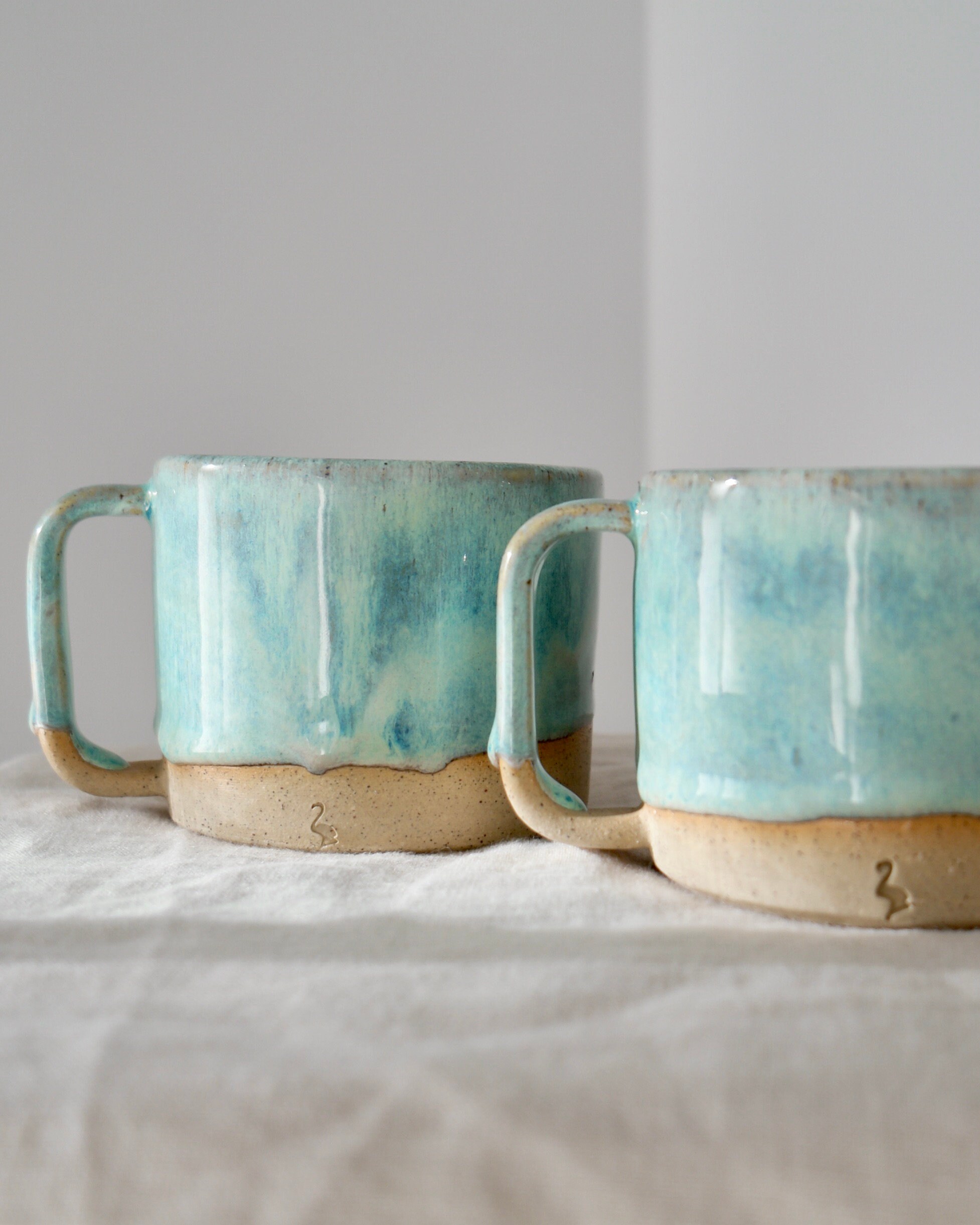 Handmade Luminous Tide Mug wheel Thrown - Etsy Australia