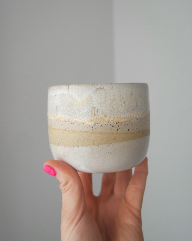 Rustic Ceramic Mug Handmade | Rustic Mug | No Handle Mug | Handmade ...