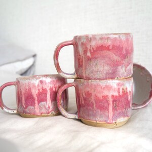 Pink Hue Swirl Handmade Ceramic Mug (wheel Thrown)| Pink Handmade Mug ...