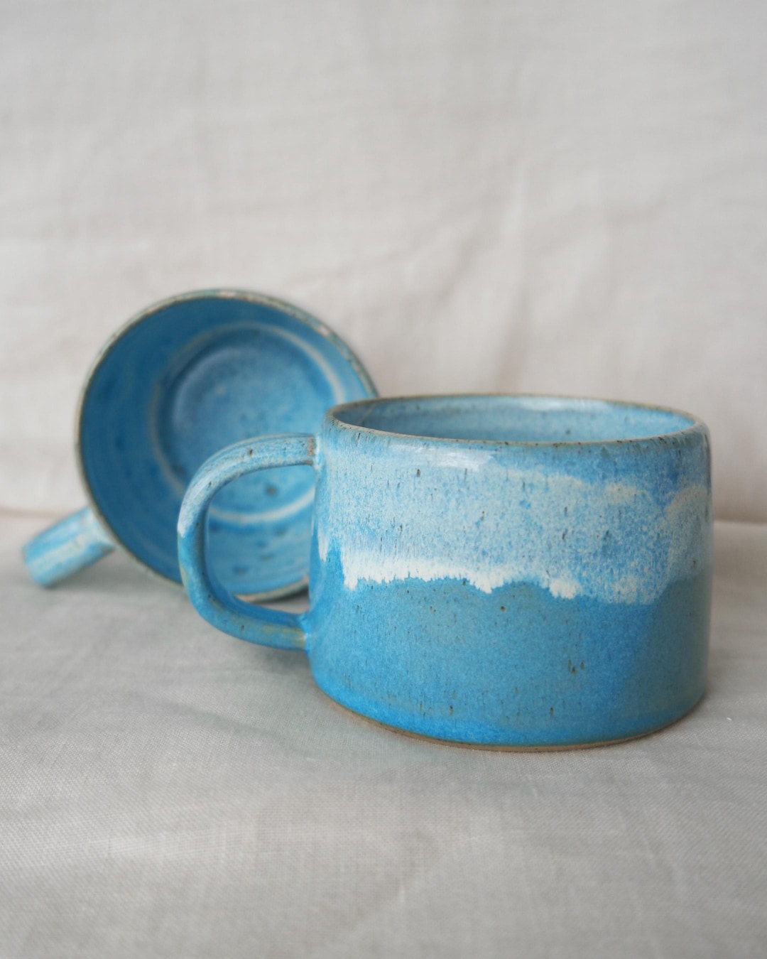Blue Coffee Mug | Ceramic Mug Blue | Handmade Ceramic Mug | Blue ...