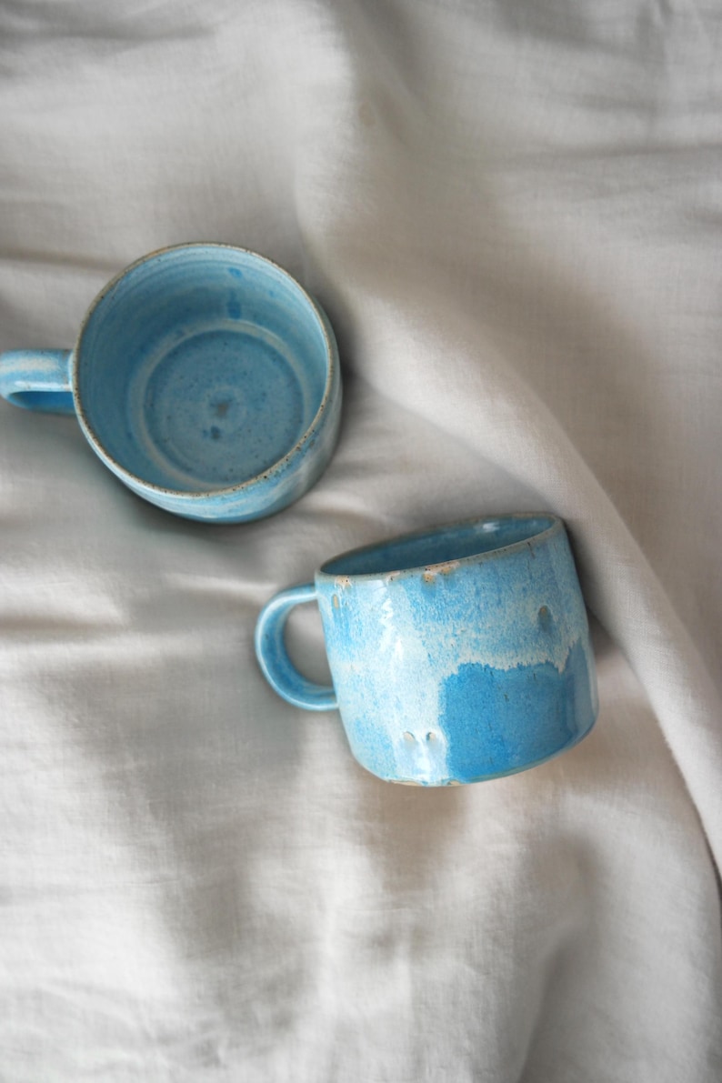 Blue Coffee Mug | Ceramic Mug Blue | Handmade Ceramic Mug | Blue ...