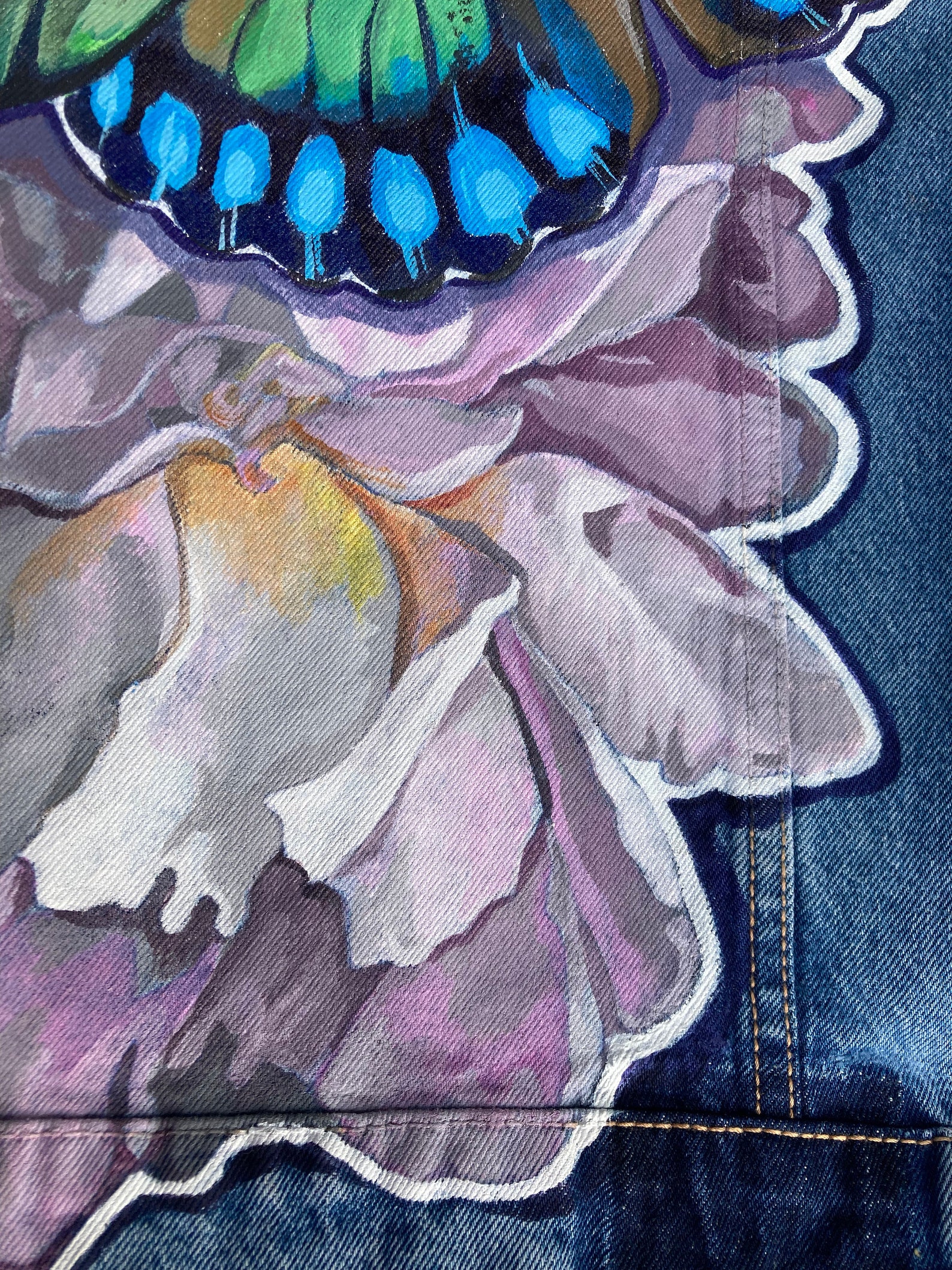 Hand Painted Jacket, Handpainted Denim Jacket, Custom Jacket, Hand ...