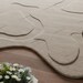 Muted Beige Wavy Irregular Organic Shaped Hand Tufted Wool Rugs for ...
