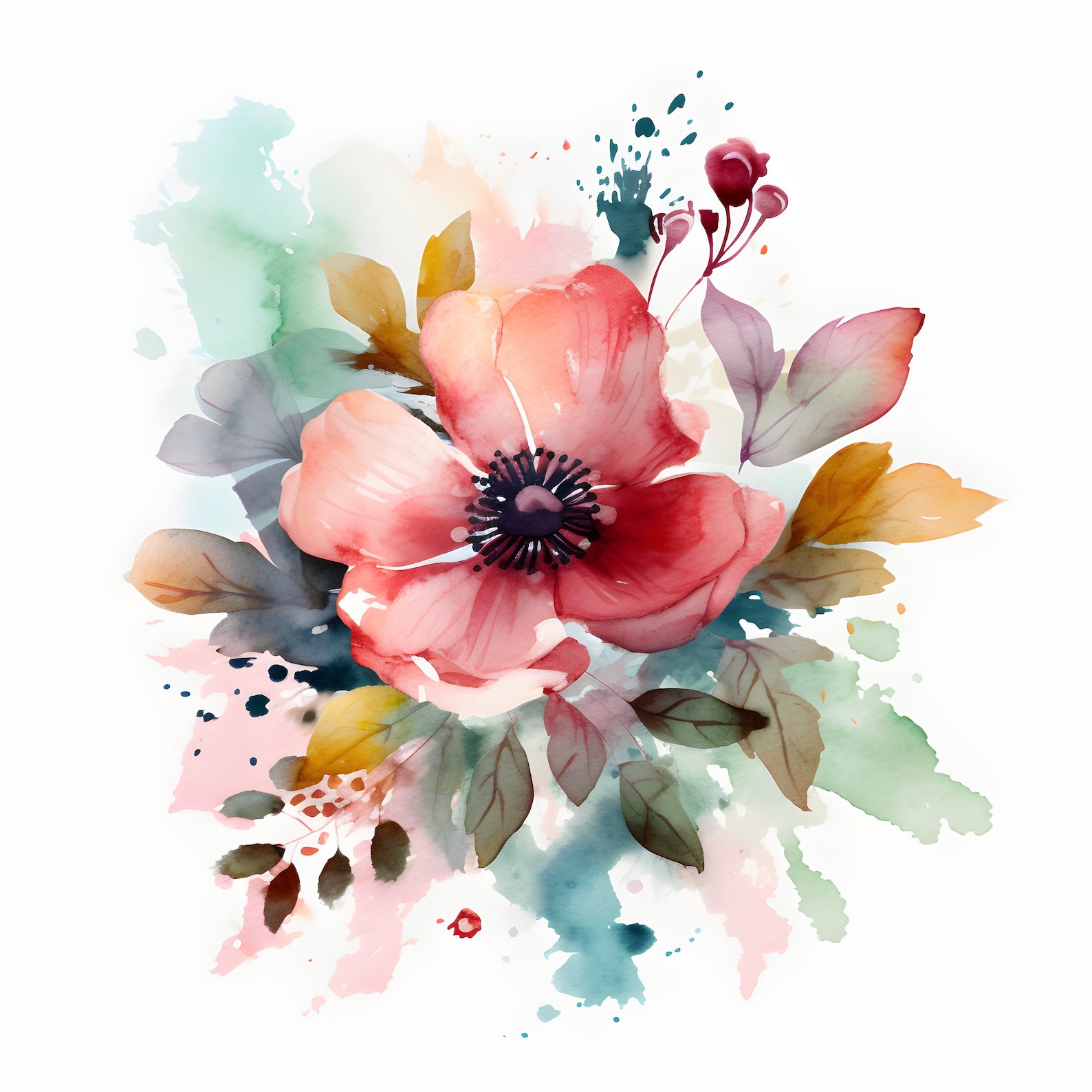 Watercolor Flowers Clipart Set of 10 High Quality Jpegs - Etsy