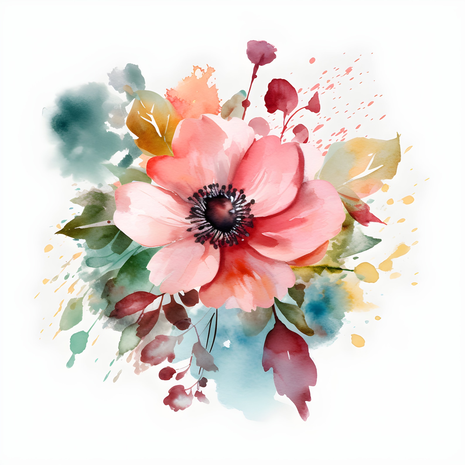 Watercolor Flowers Clipart Set of 10 High Quality Jpegs - Etsy