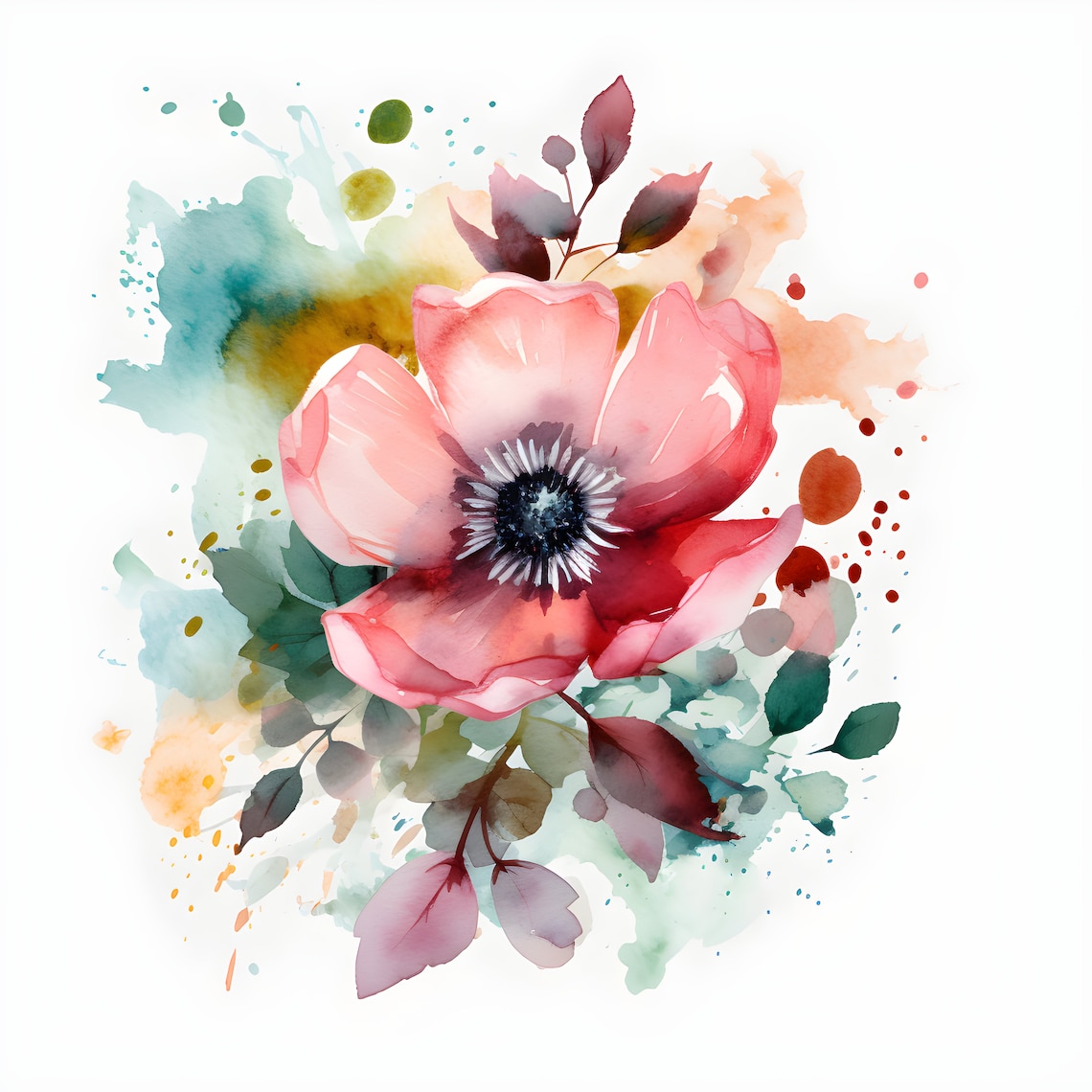 Watercolor Flowers Clipart Set of 10 High Quality Jpegs - Etsy