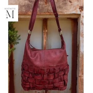 Handmade Shoulder Bag With Woven Front for L Stylish Carry L Daily Use ...
