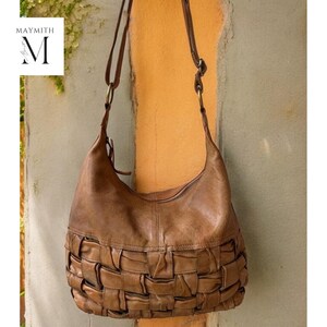 Handmade Shoulder Bag With Woven Front for L Stylish Carry L Daily Use ...