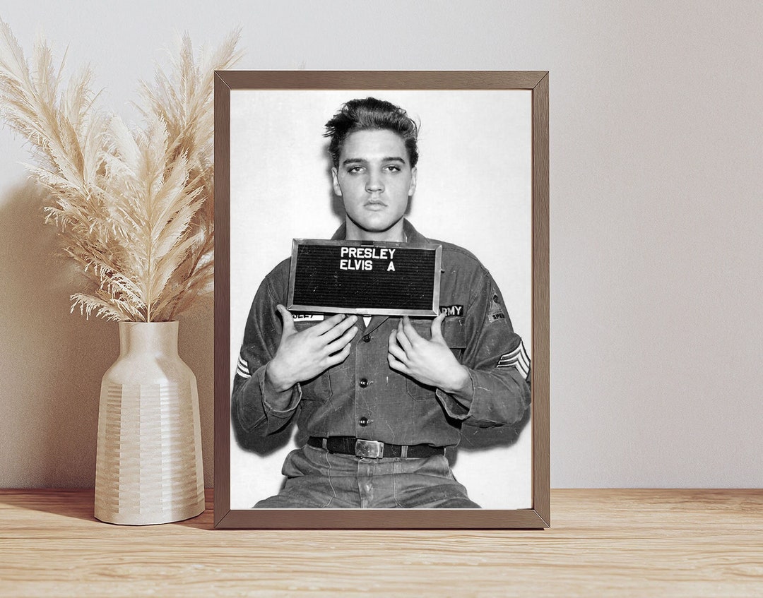 Elvis Presley Poster Elvis Presley Print Elvis Mugshot - Etsy