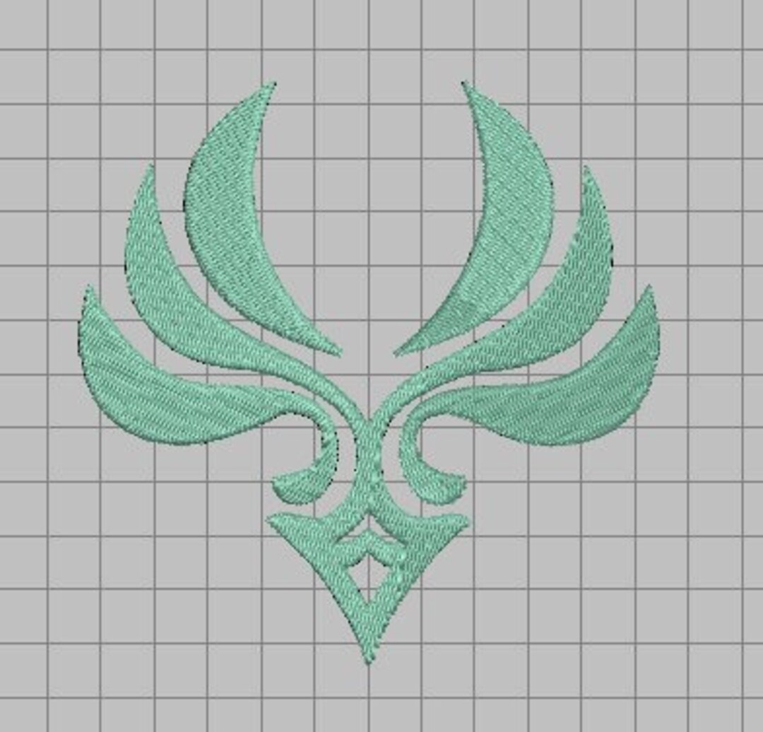 Anemo Sigil Embroidery File DIGITAL FILE ONLY .pes - Etsy