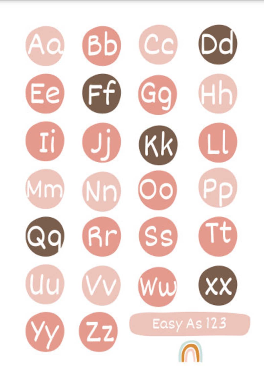 ABC and 123 Charts - Etsy