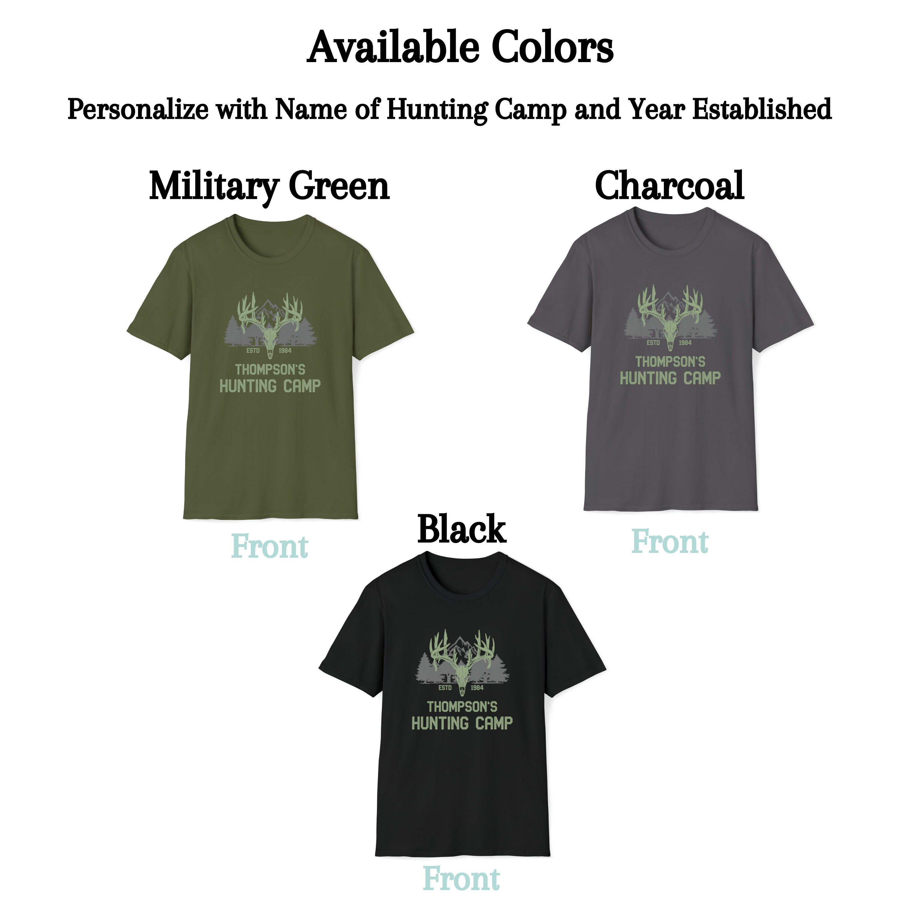 Personalized Hunting Camp Shirt Custom Hunting Gift T-shirt Hunter Gift ...