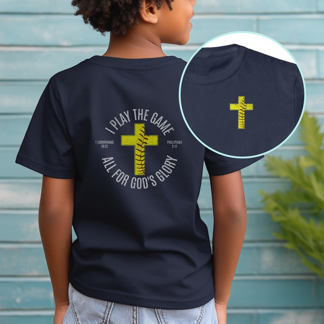 Christian Softball T-shirt: All for God's Glory, Bible Verse Tee - Etsy
