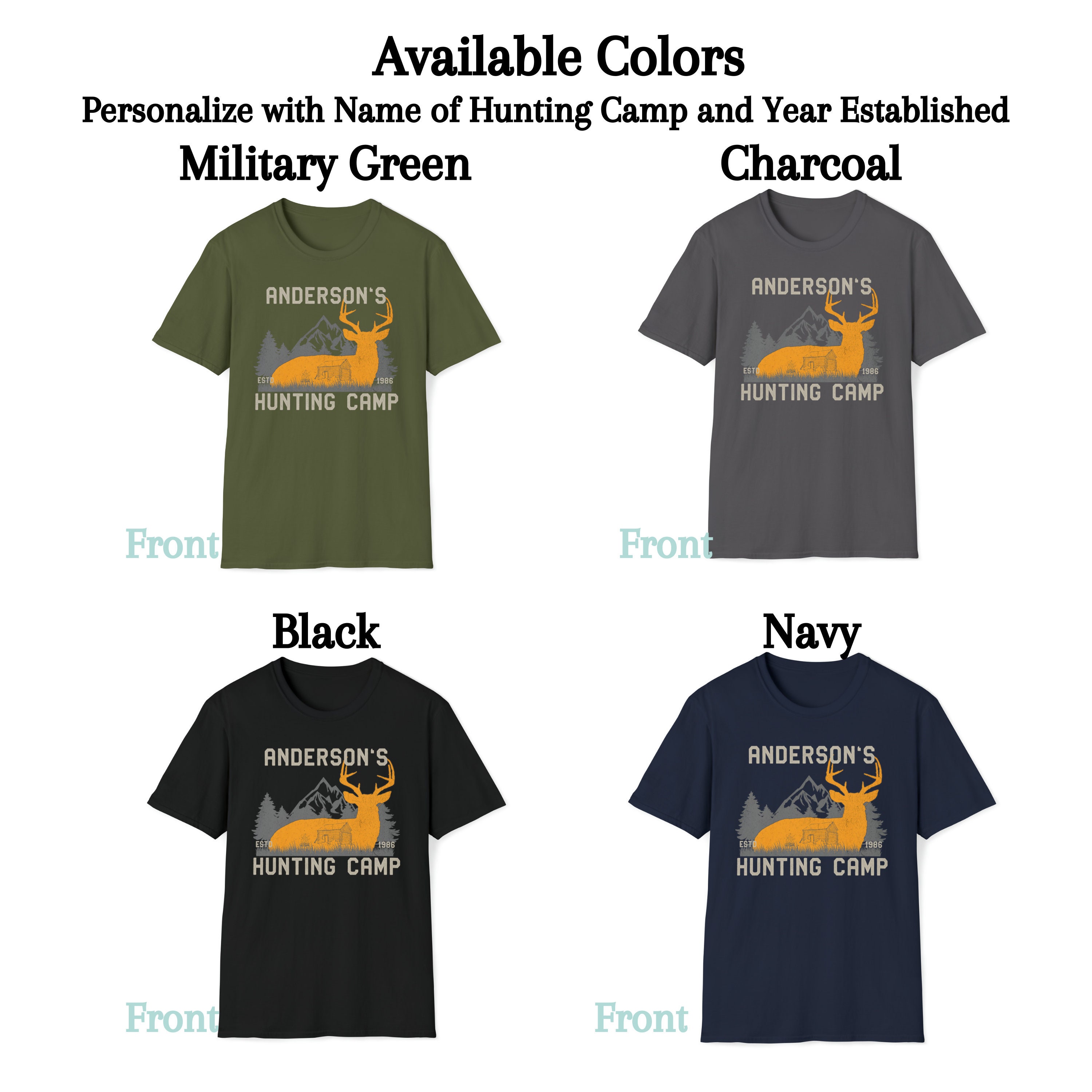 Personalized Hunting Camp Shirt Custom Hunting Gift T-shirt Hunter Gift ...