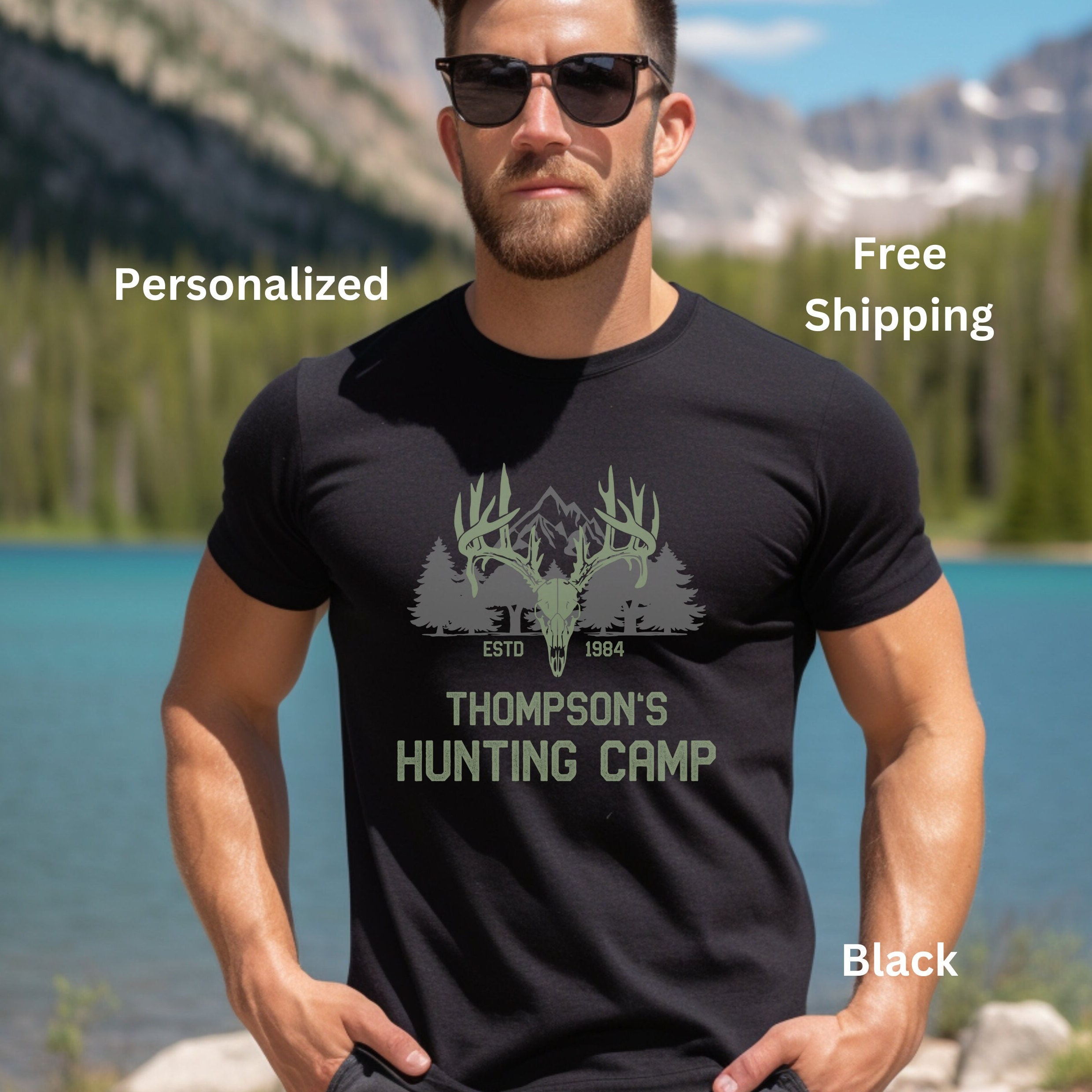 Personalized Hunting Camp Shirt Custom Hunting Gift T-shirt Hunter Gift ...