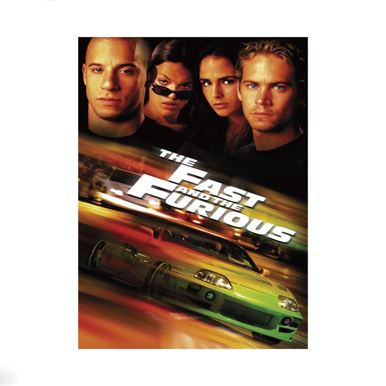 The Fast and the Furious Movie Poster Print, Canvas Wall Art, Room ...