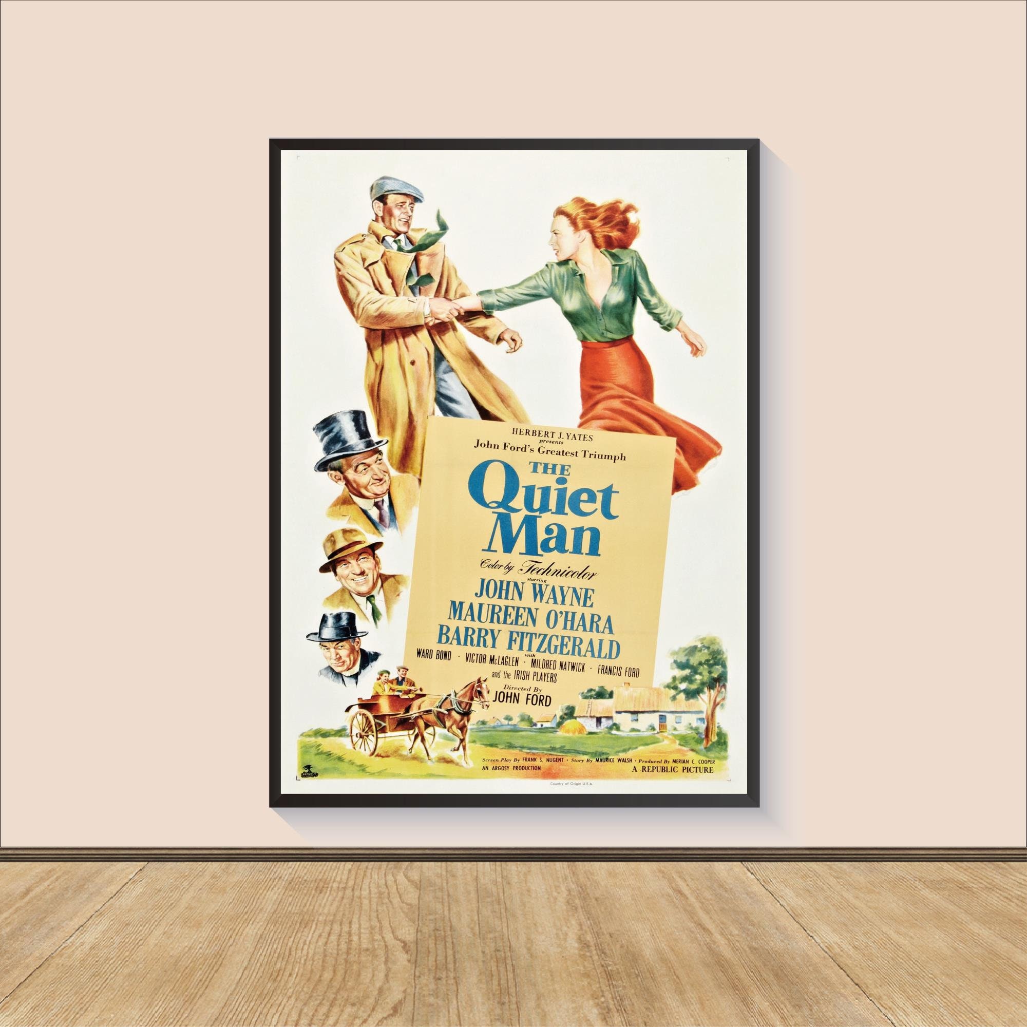 The Quiet Man 1952 Movie Poster Print, Canvas Wall Art, Home Decor ...