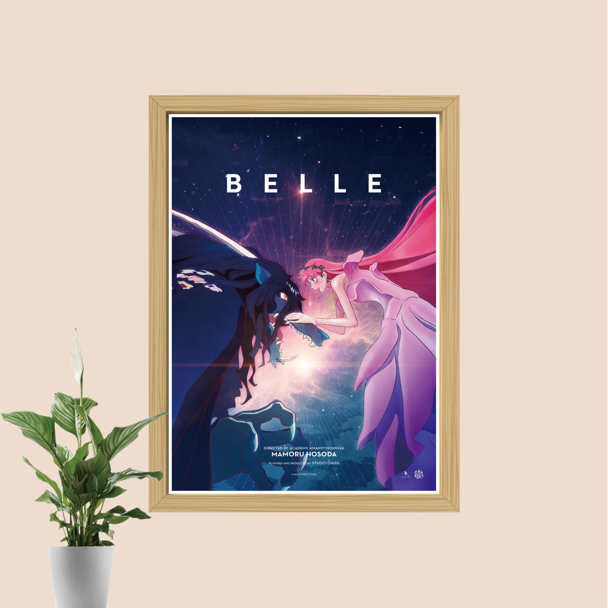 Belle Anime Movie Poster Print, Canvas Wall Art, Room Decor, Movie Art ...