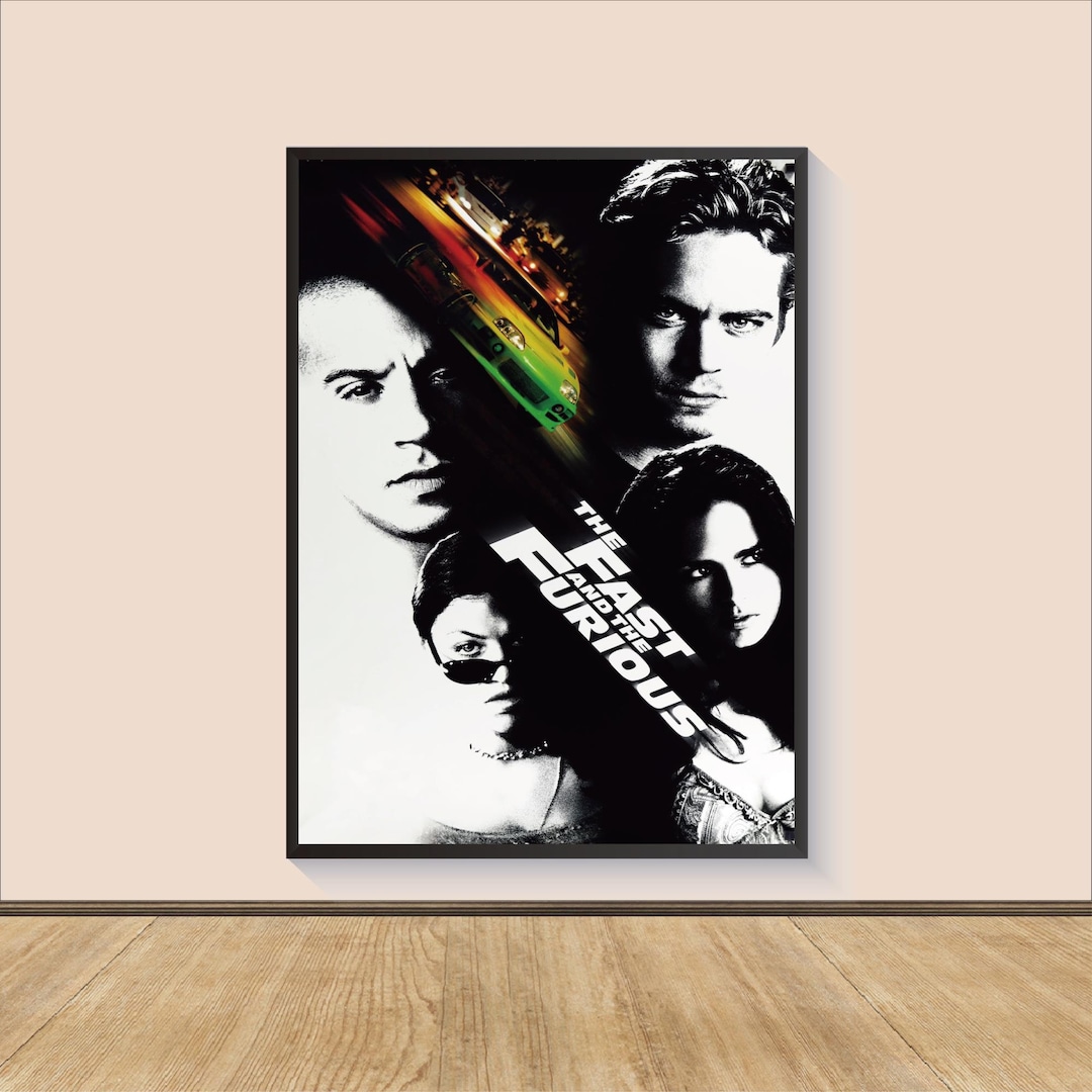 The Fast and the Furious Movie Poster Print, Canvas Wall Art, Room ...