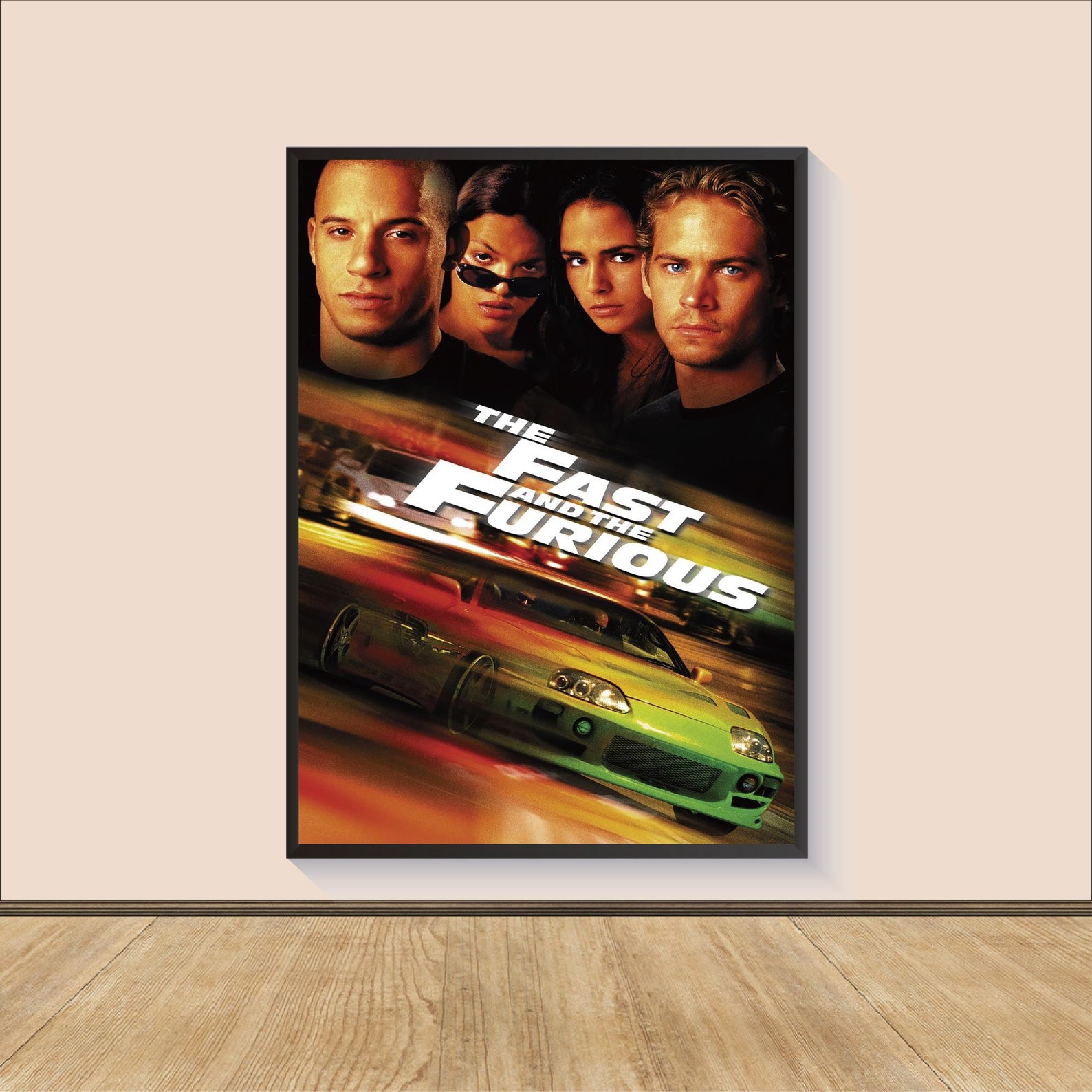 The Fast and the Furious Movie Poster Print, Canvas Wall Art, Room ...