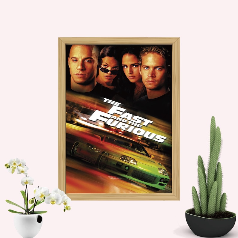 The Fast and the Furious Movie Poster Print, Canvas Wall Art, Room ...